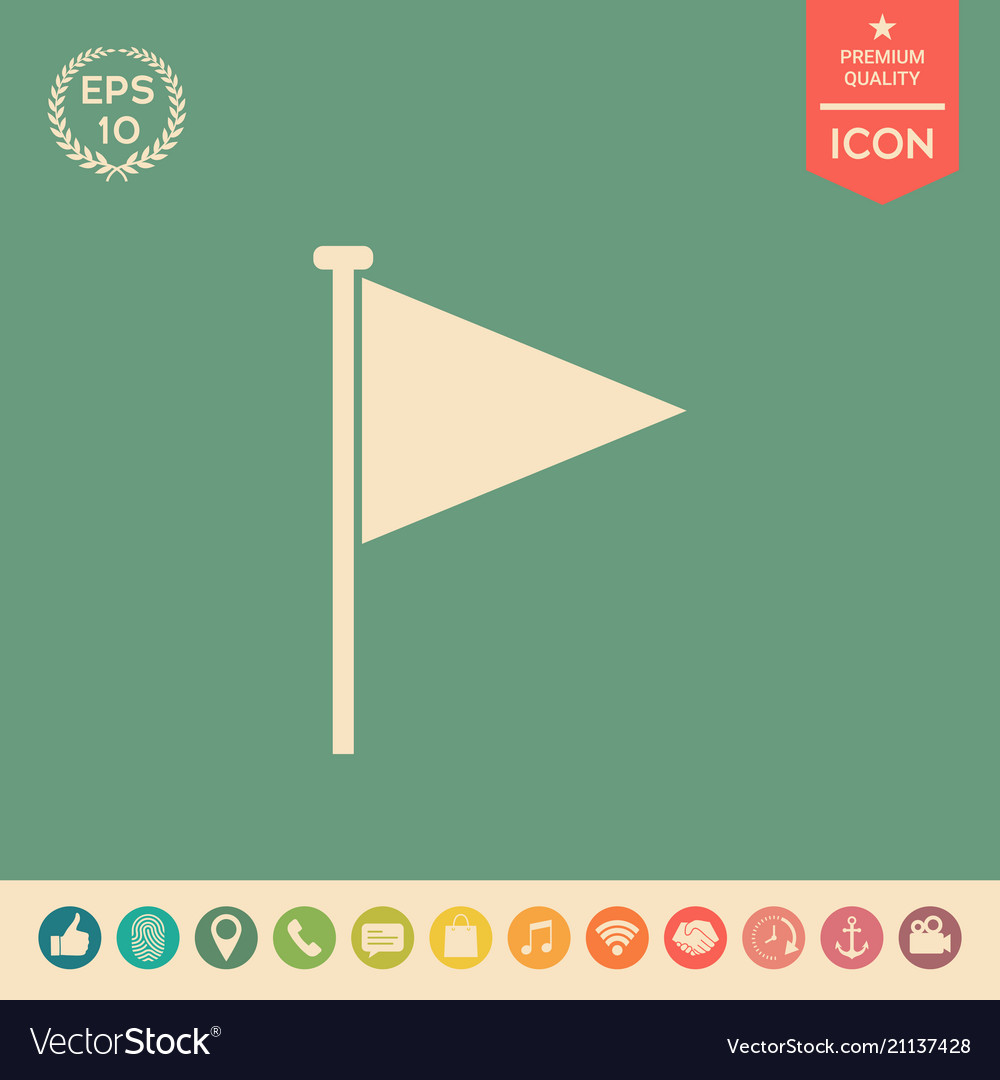 Triangle flag icon Royalty Free Vector Image - VectorStock