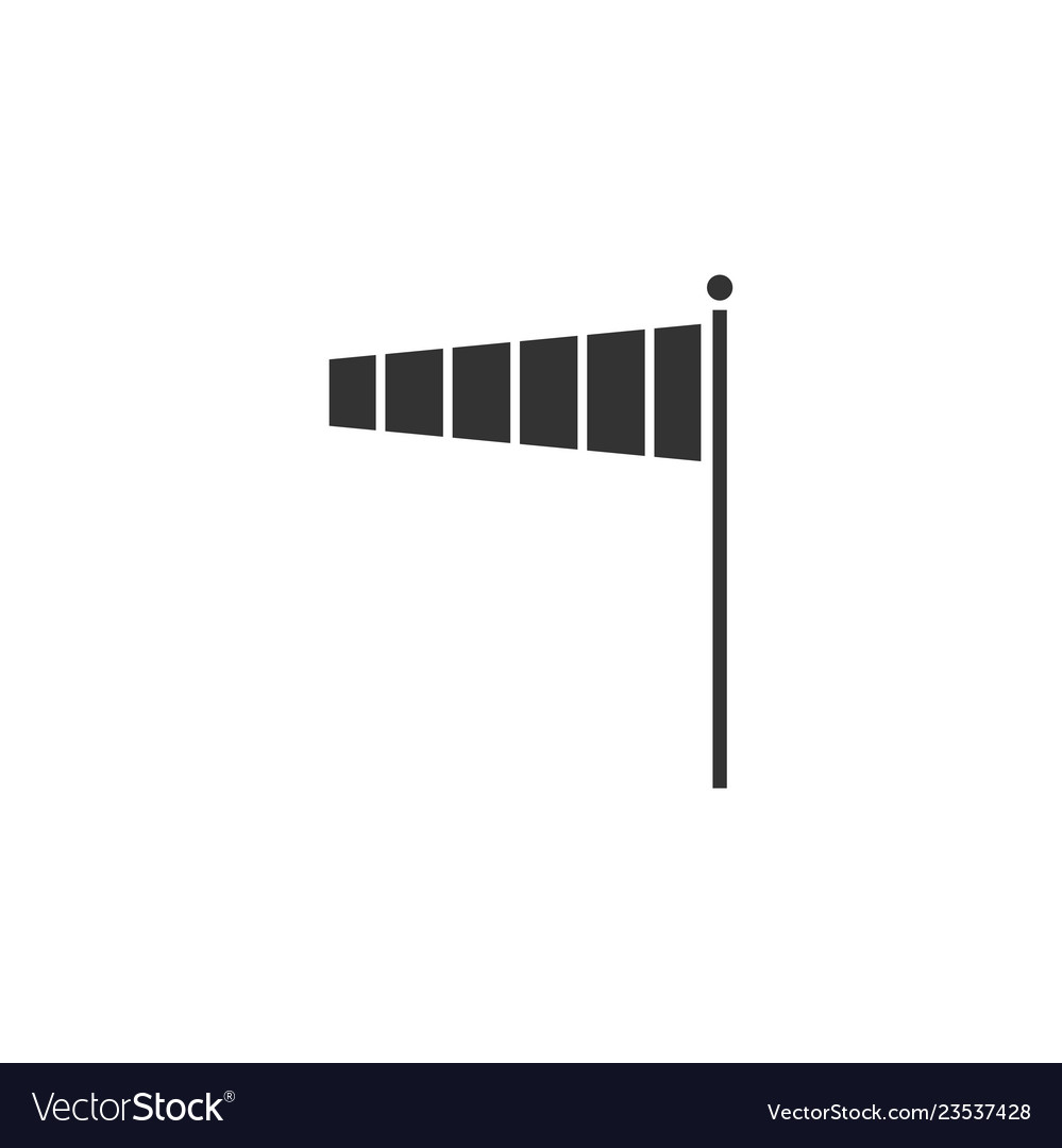 Wind sock icon flat Royalty Free Vector Image - VectorStock