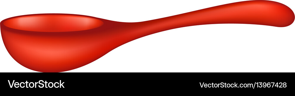 Wooden spoon in red design Royalty Free Vector Image
