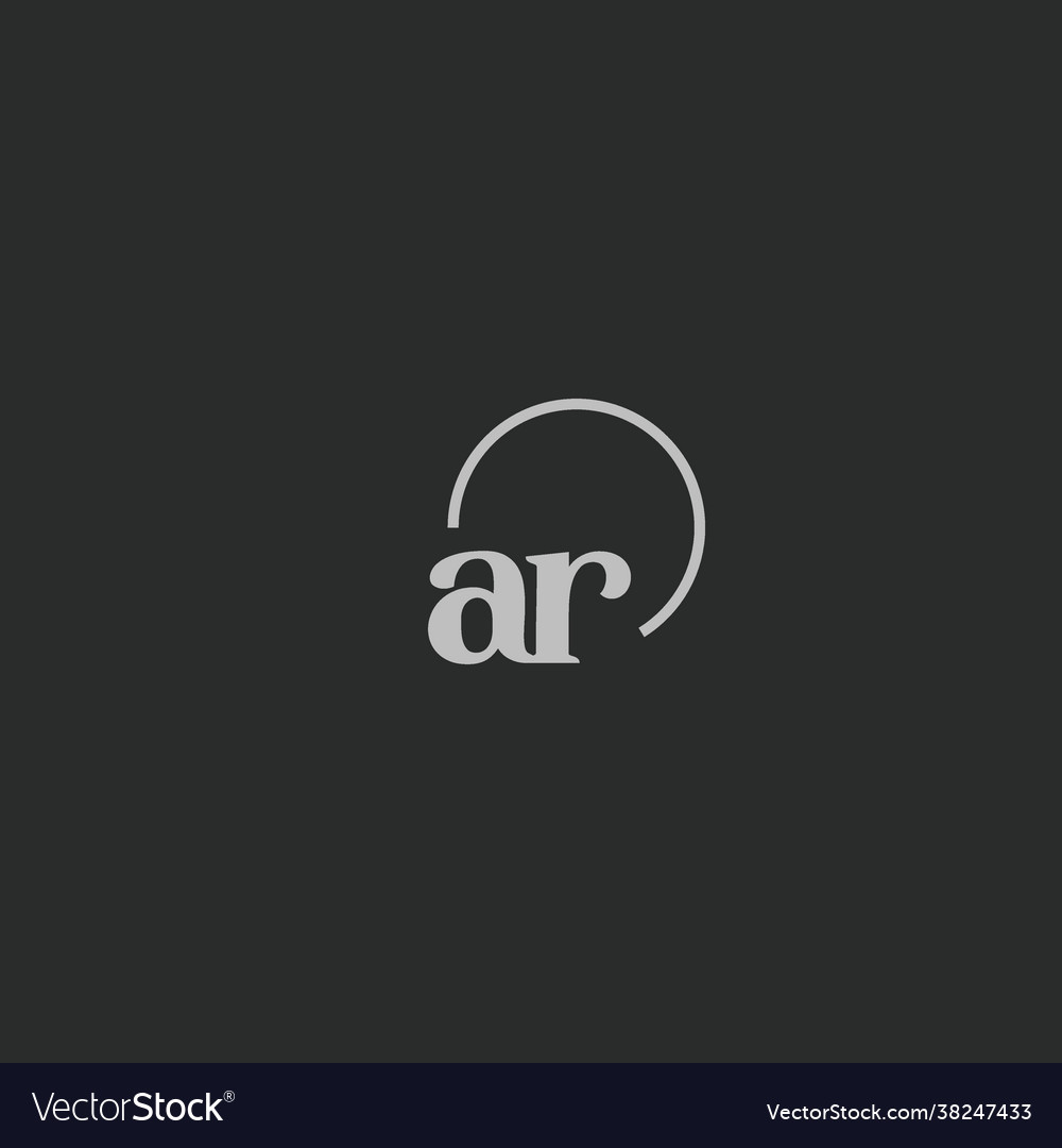 Ar initials logo monogram Royalty Free Vector Image