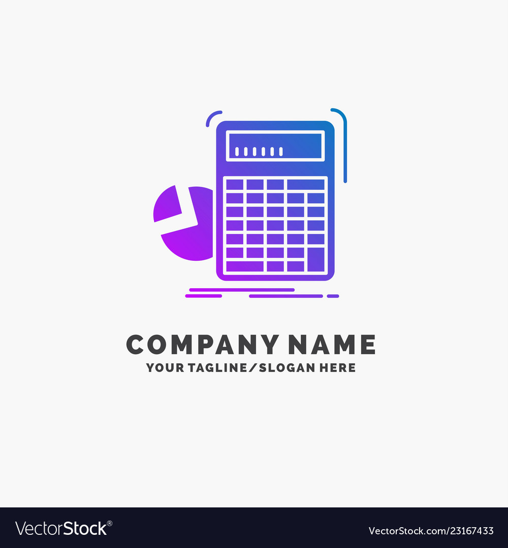 Calculator calculation math progress graph purple Vector Image