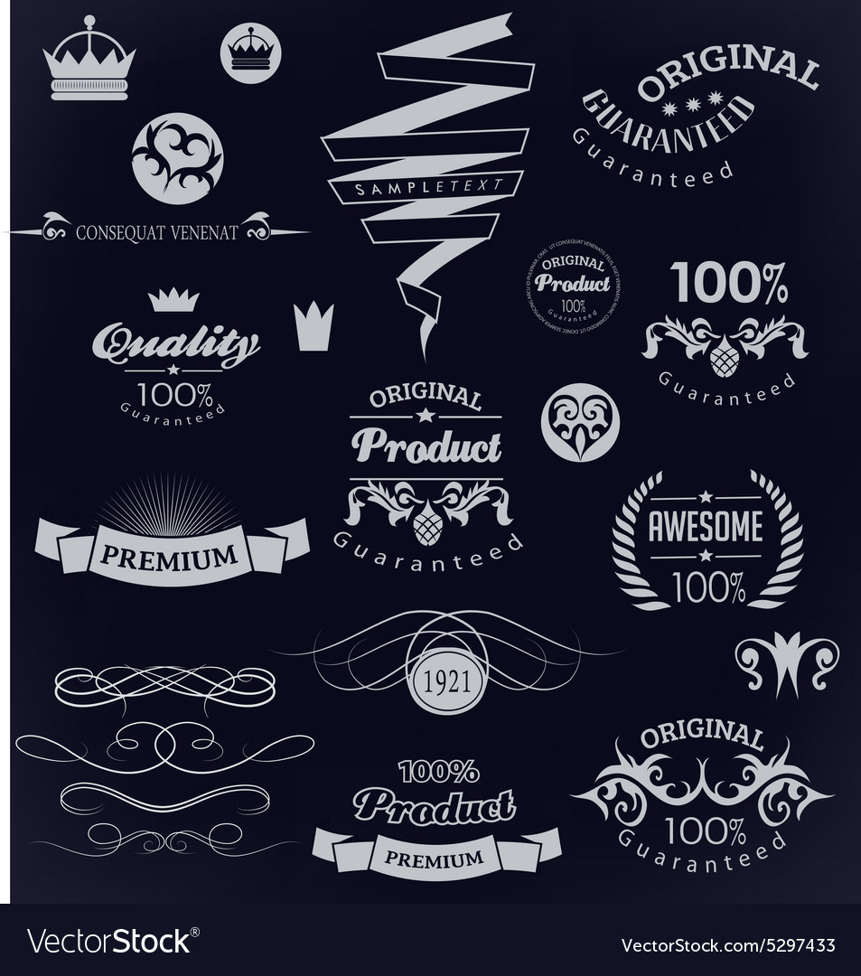 Calligraphic design elements Royalty Free Vector Image