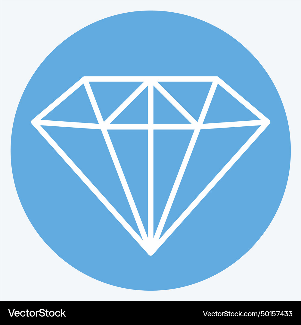 Icon diamond related to ring symbol blue eyes Vector Image