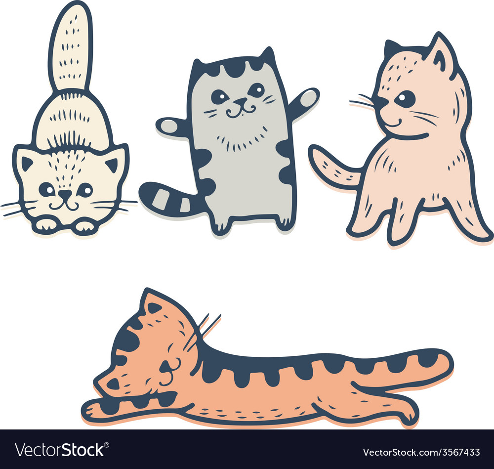Kittens Royalty Free Vector Image - VectorStock