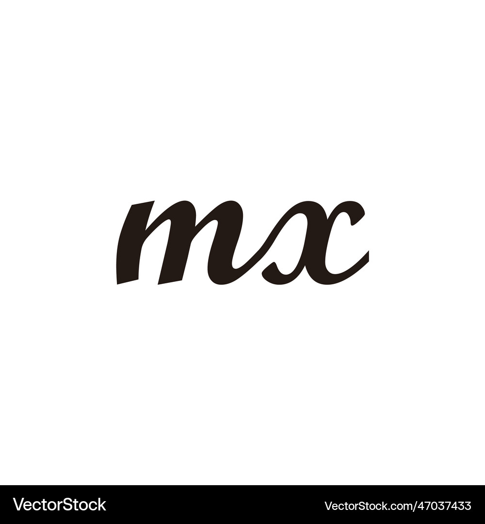 Letter mx connect geometric symbol simple logo Vector Image