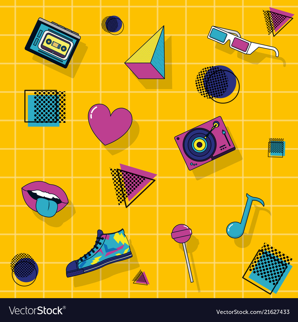 Pop art pattern background Royalty Free Vector Image