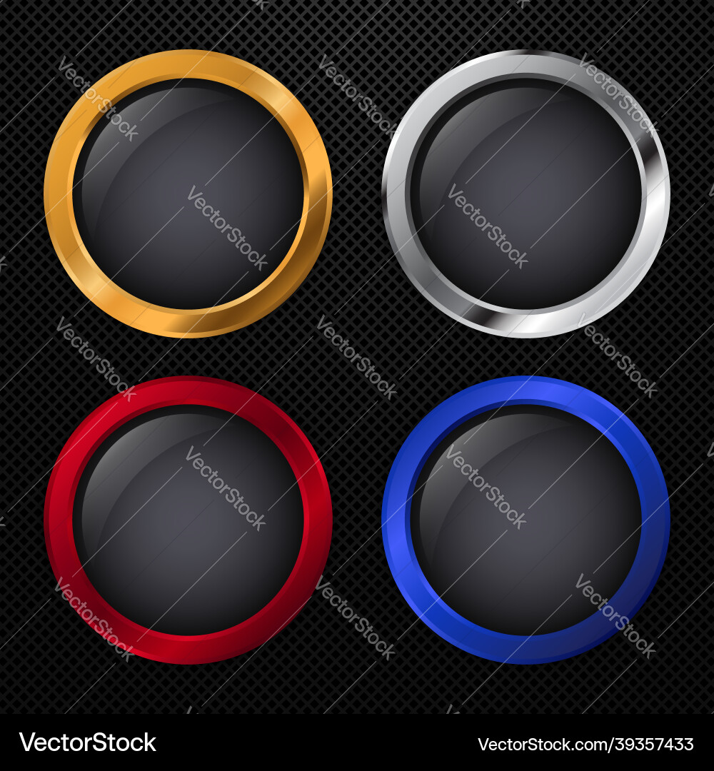 Set of glossy luxury buttons Royalty Free Vector Image