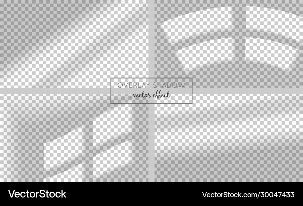 Set with shadow overlays on transparent Royalty Free Vector