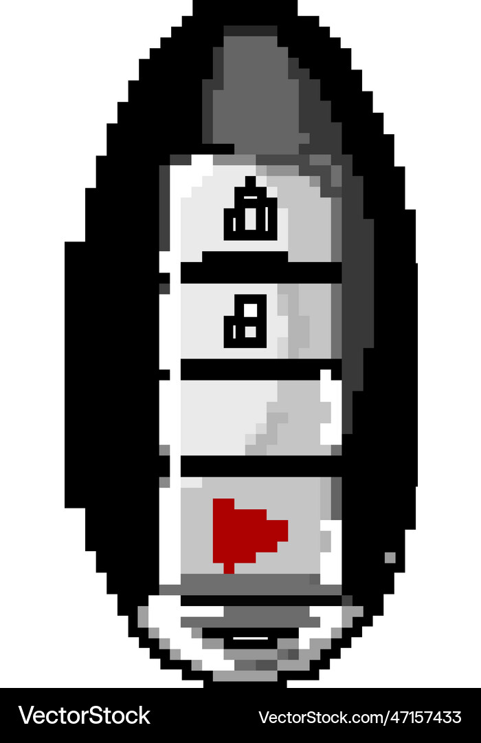 Vehicle car key game pixel art Royalty Free Vector Image