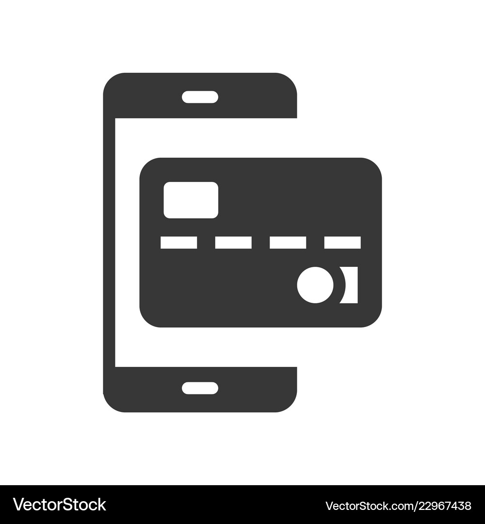 Credit card on smart phone payment Royalty Free Vector Image