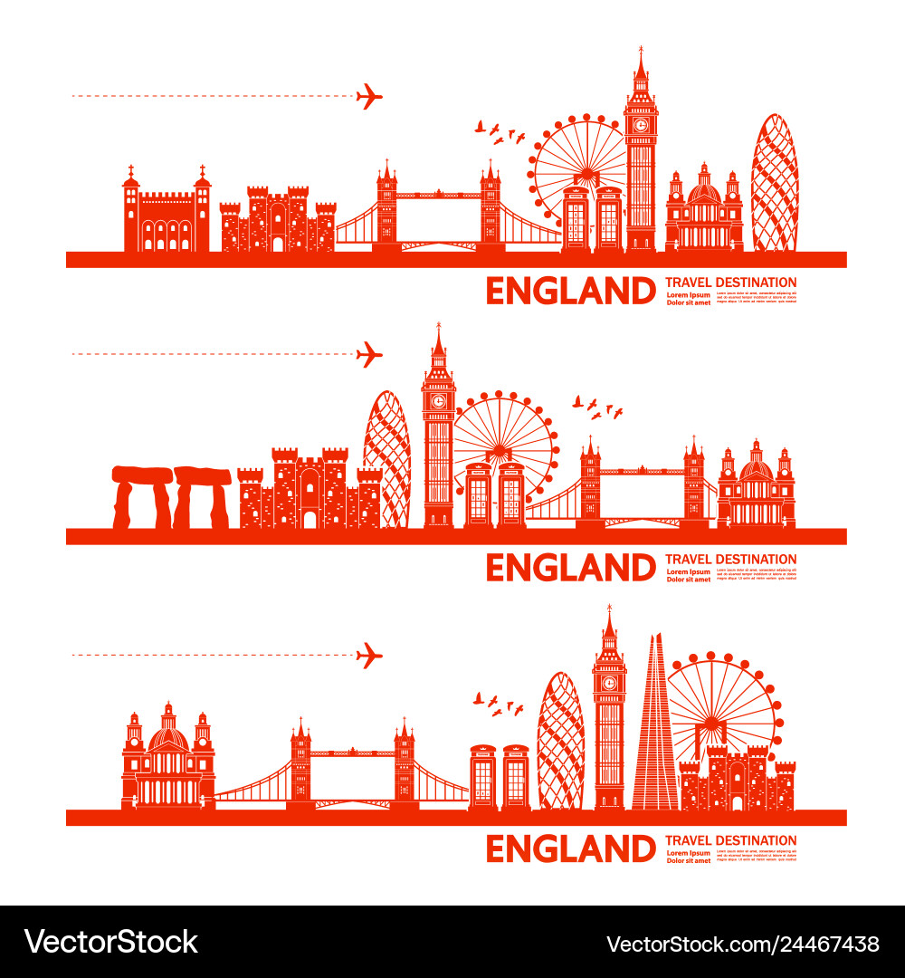 England travel destination Royalty Free Vector Image