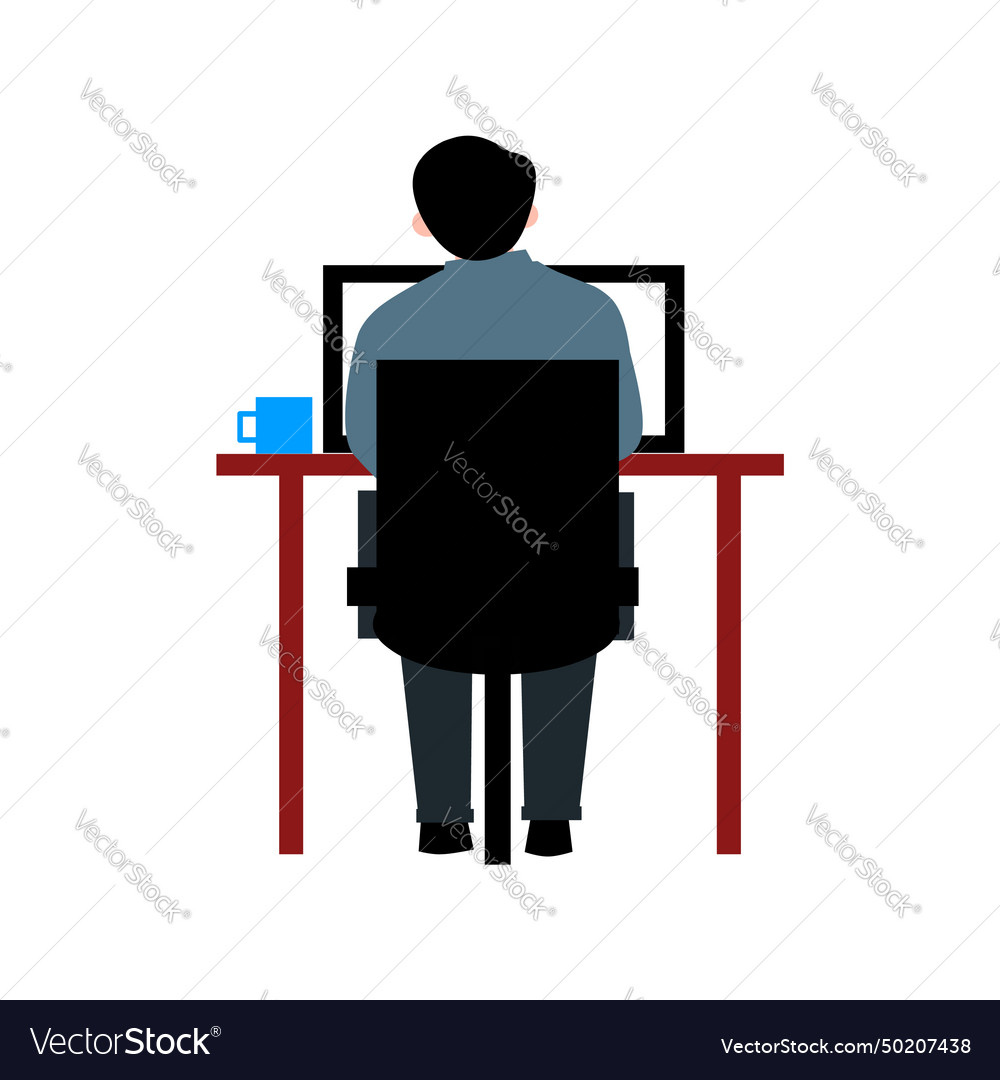 Man with laptop Royalty Free Vector Image - VectorStock