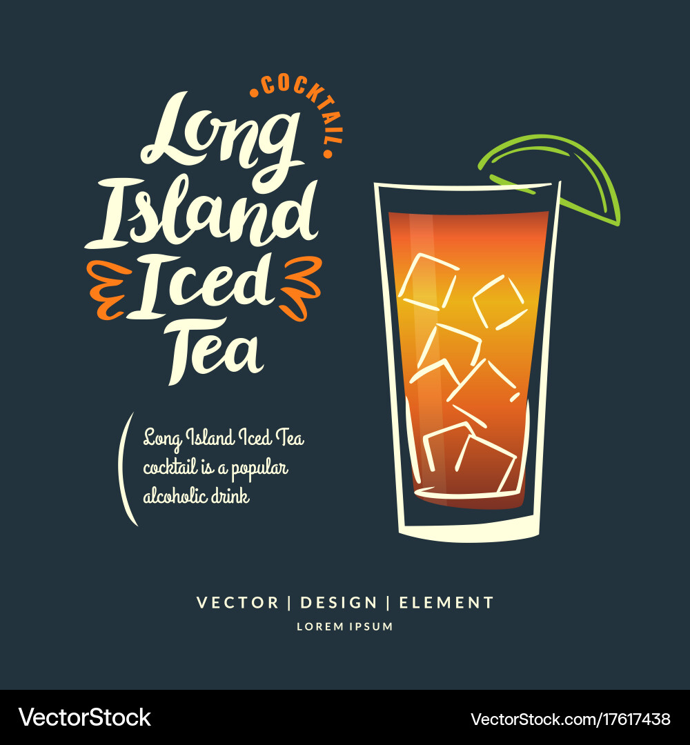 Modern hand drawn lettering label for alcohol Vector Image