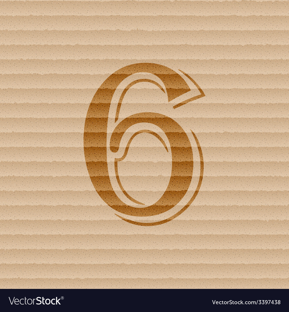 Number six icon symbol flat modern web design Vector Image Number six icon symbol flat modern web design Vector Image
