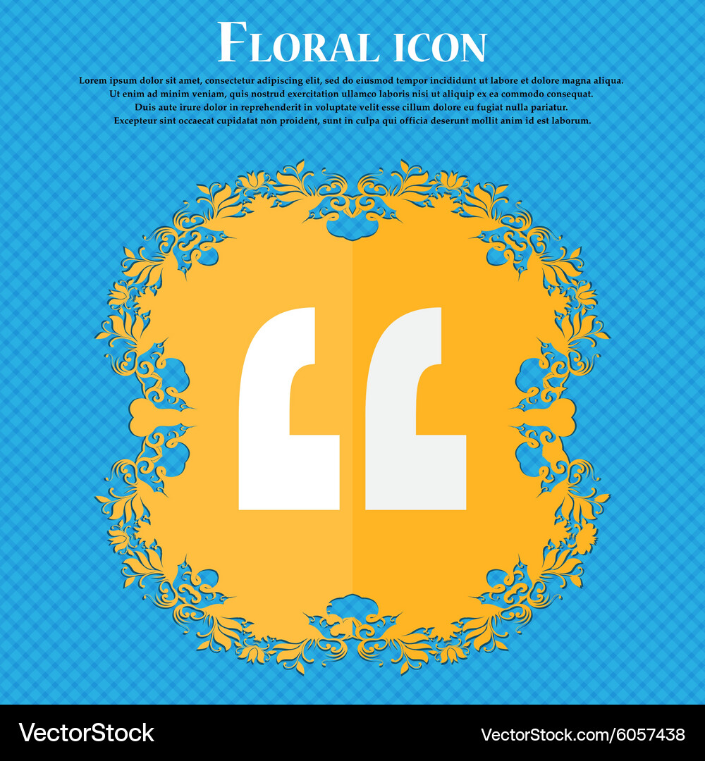 Quote sign icon quotation mark symbol double Vector Image