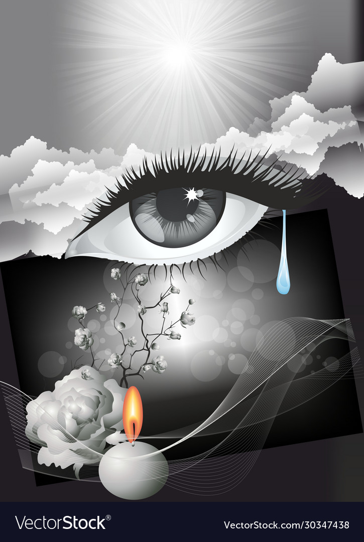 Sad composition Royalty Free Vector Image - VectorStock