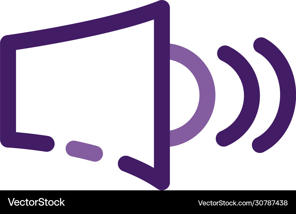 Sound speaker audio device line style icon Vector Image