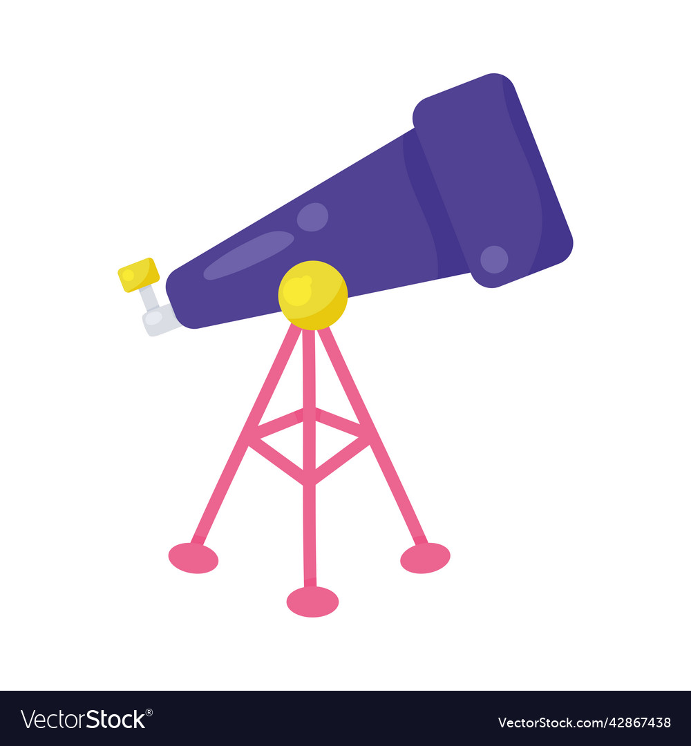 Telescope space outer Royalty Free Vector Image