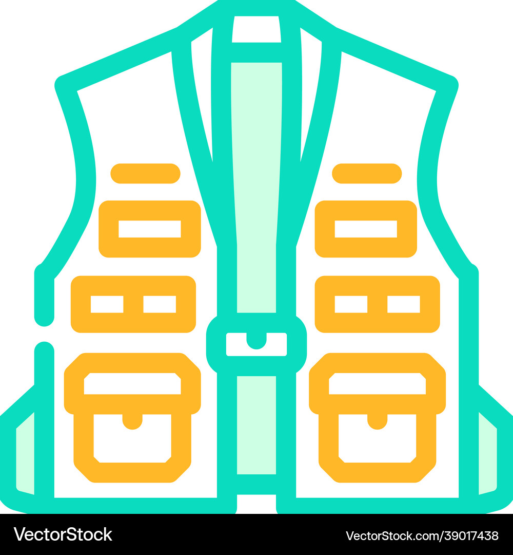 Vest clothing color icon Royalty Free Vector Image