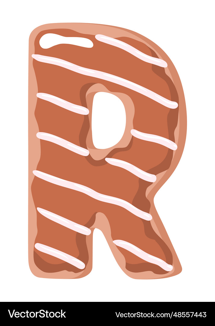 Cartoon cookies font letter baking Royalty Free Vector Image