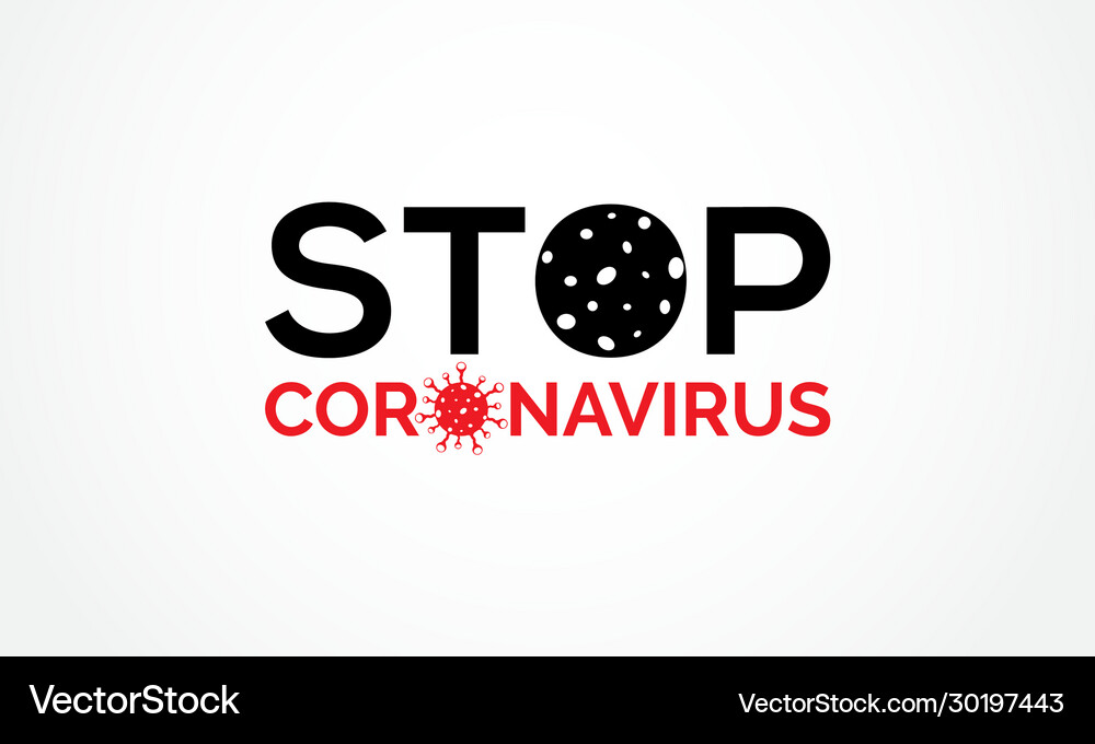 Coronavirus disease covid-19 typography design Vector Image
