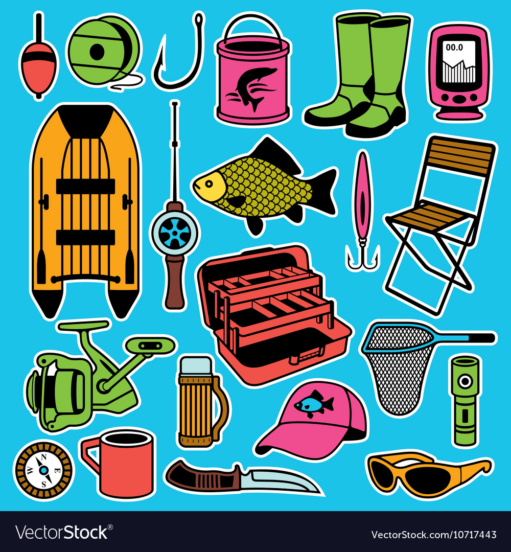 Fishing seamless pattern Royalty Free Vector Image