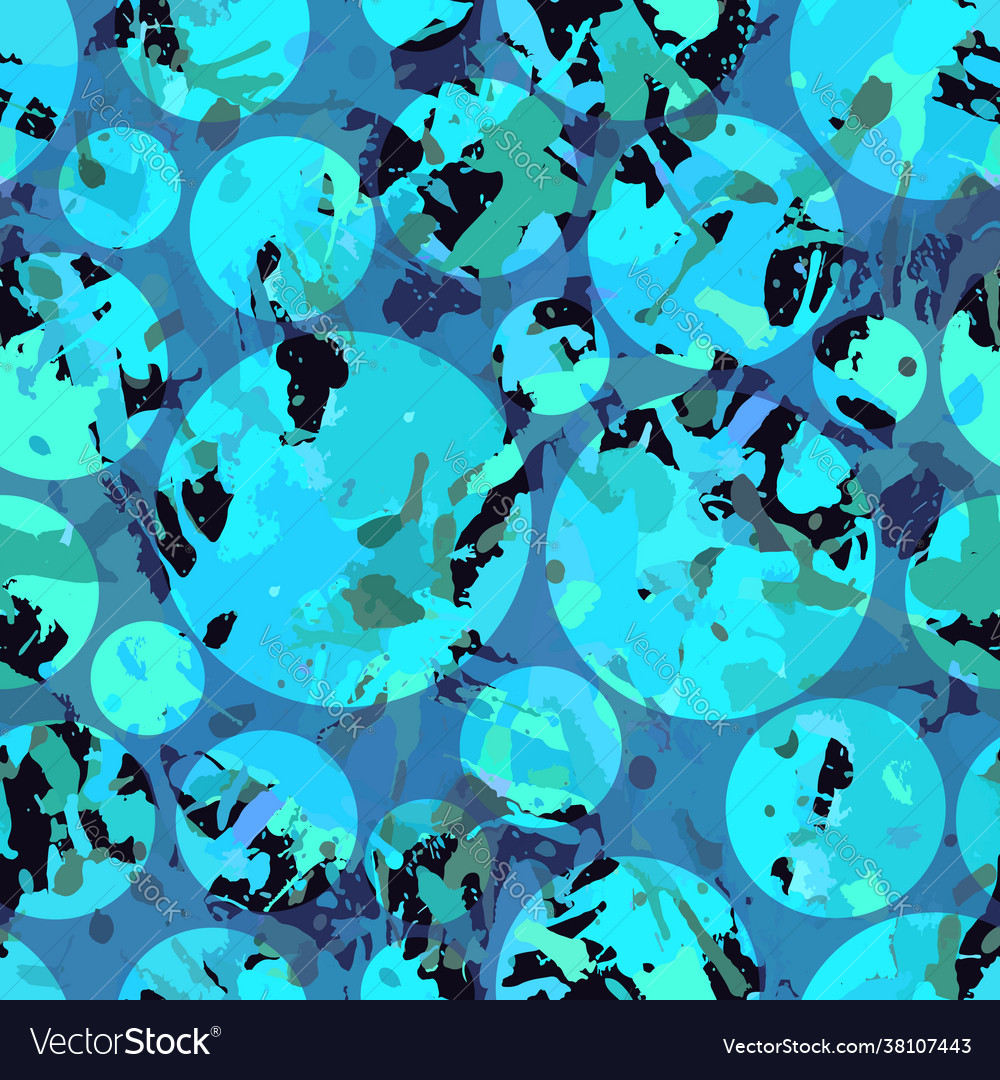 Funky abstract color paints seamless pattern Vector Image