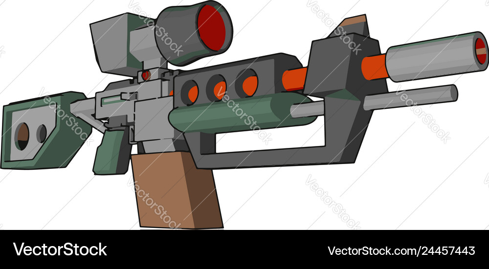 Gun loaded with bullet or color Royalty Free Vector Image