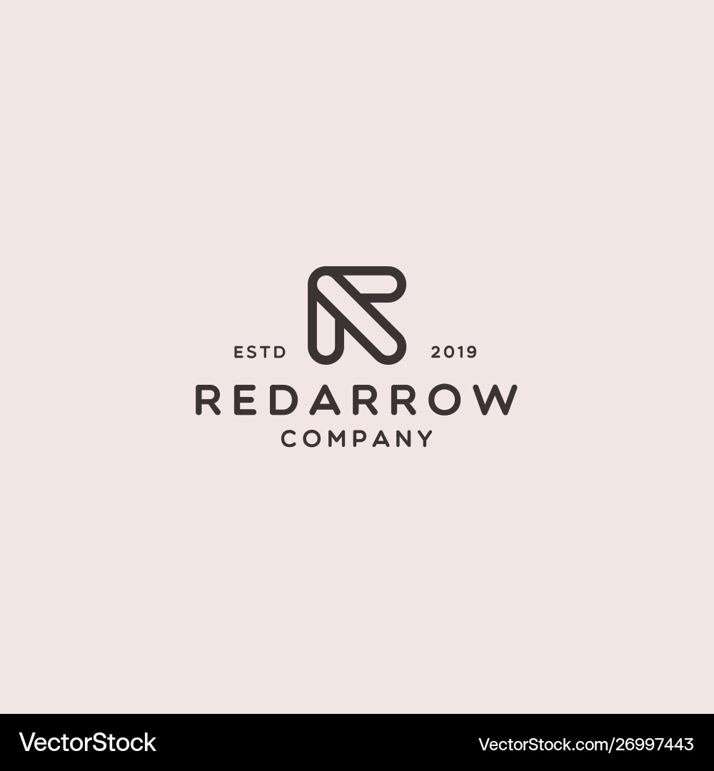 Letter r arrow icon logo design Royalty Free Vector Image