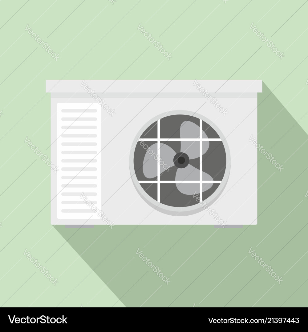 Outdoor air unit conditioner icon flat style Vector Image
