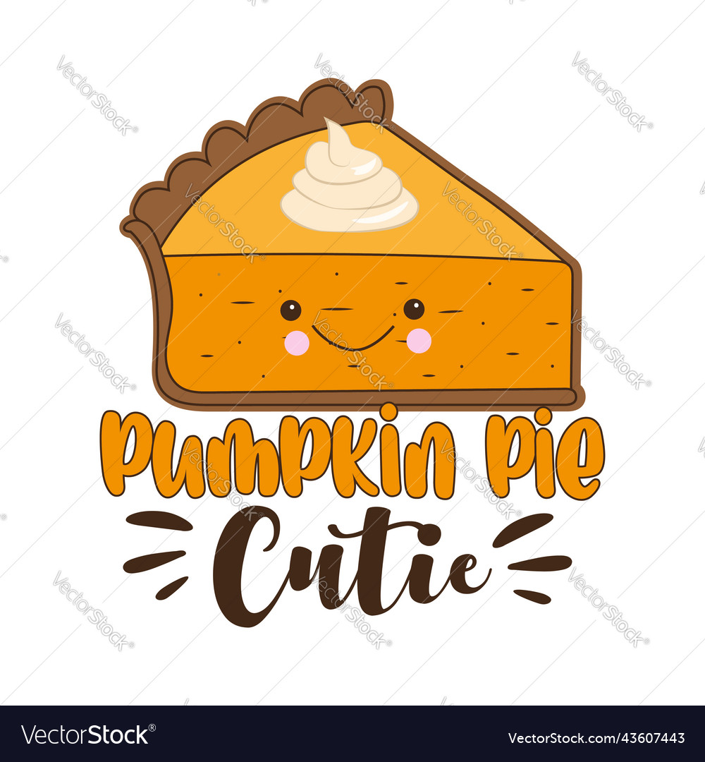 Pumpkin pie cutie - cute slice Royalty Free Vector Image