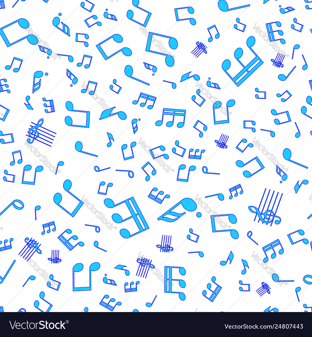 Seamless music notes pattern Royalty Free Vector Image