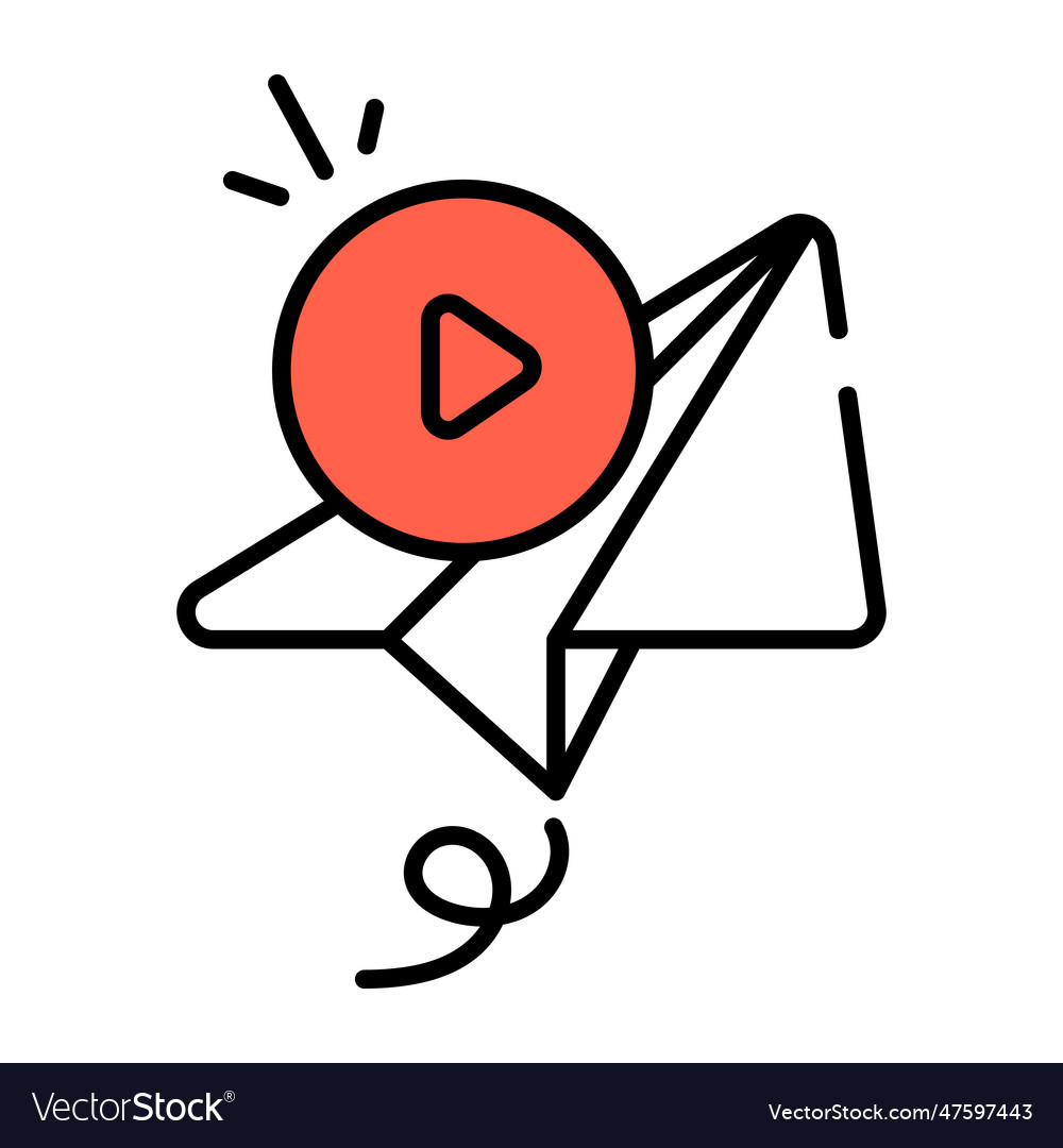 Send video Royalty Free Vector Image - VectorStock