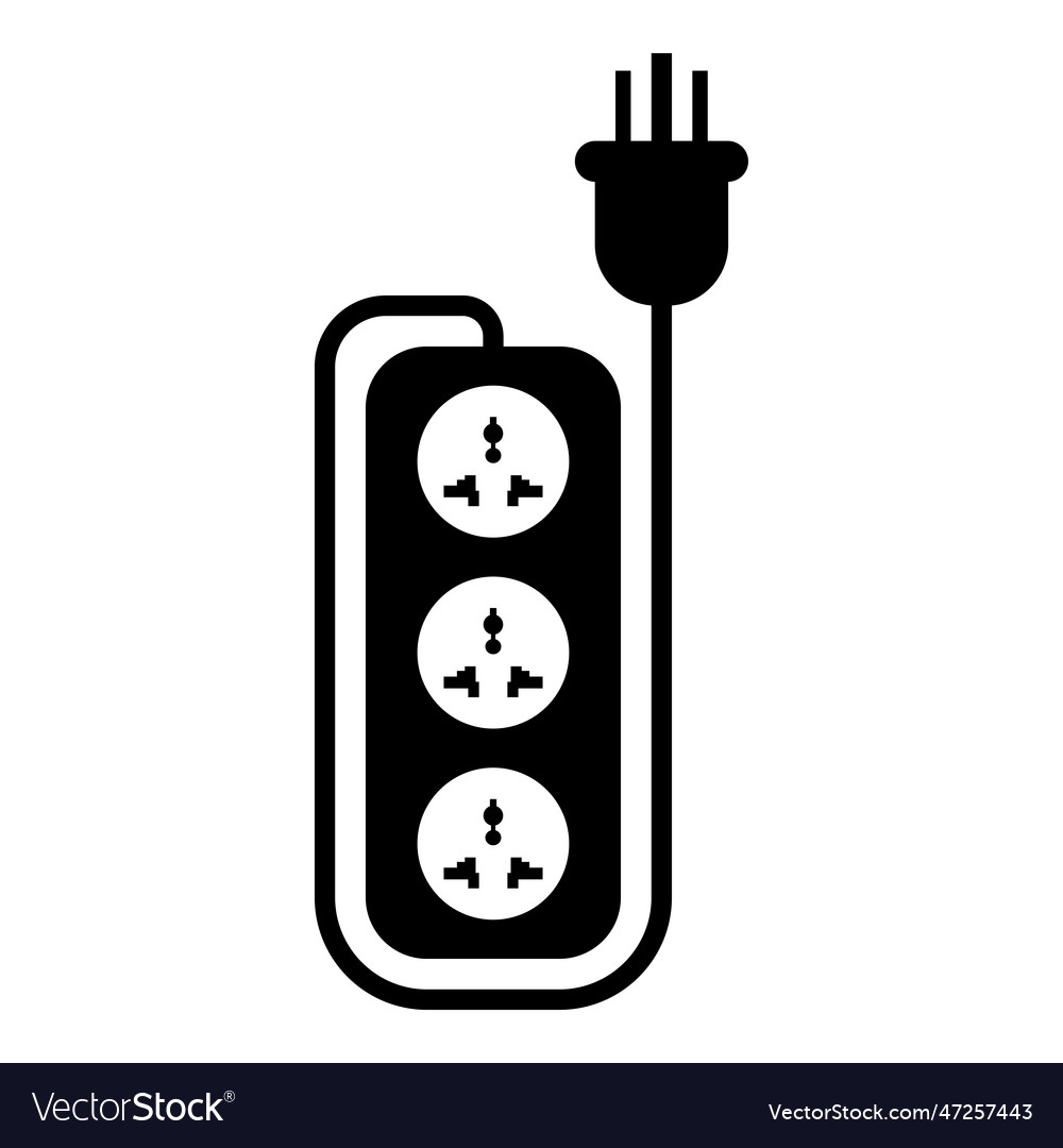 Strip multi plug network filter smart power Vector Image Strip multi plug network filter smart power Vector Image