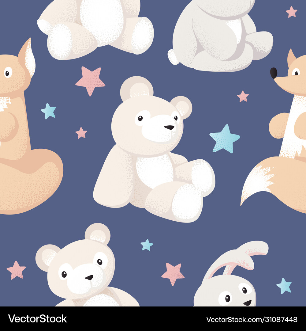 Animal kid characters baby textile design Vector Image