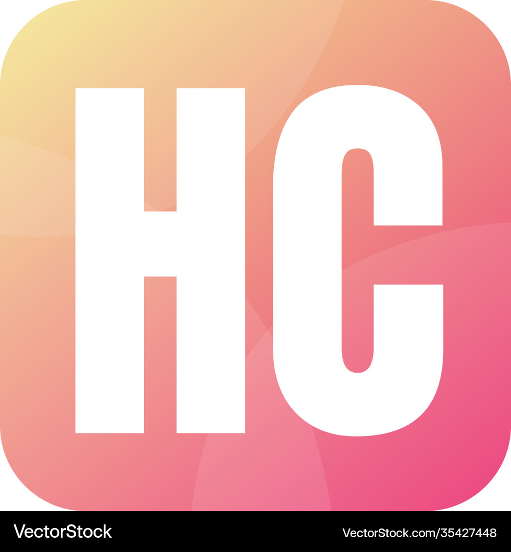 Hc letter logo design with simple style Royalty Free Vector