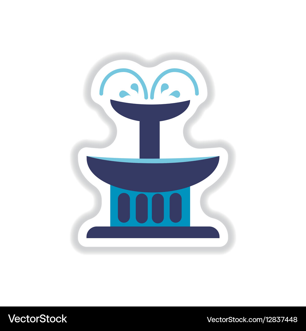 Label icon on design sticker collection fountain Vector Image