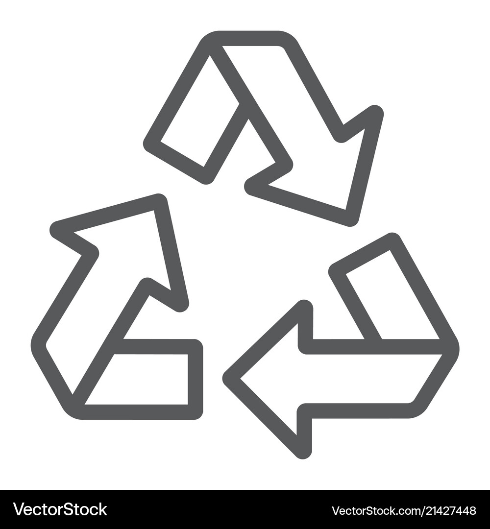 Recycle line icon ecology and protection Vector Image