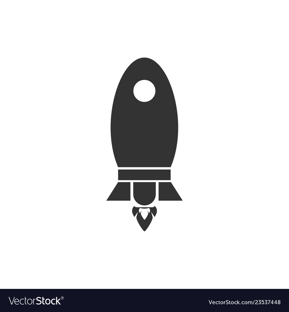 Rocket icon flat Royalty Free Vector Image - VectorStock