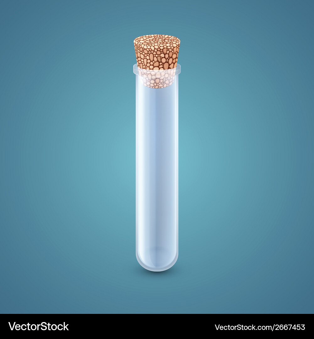 Biological test tube with spigot Royalty Free Vector Image
