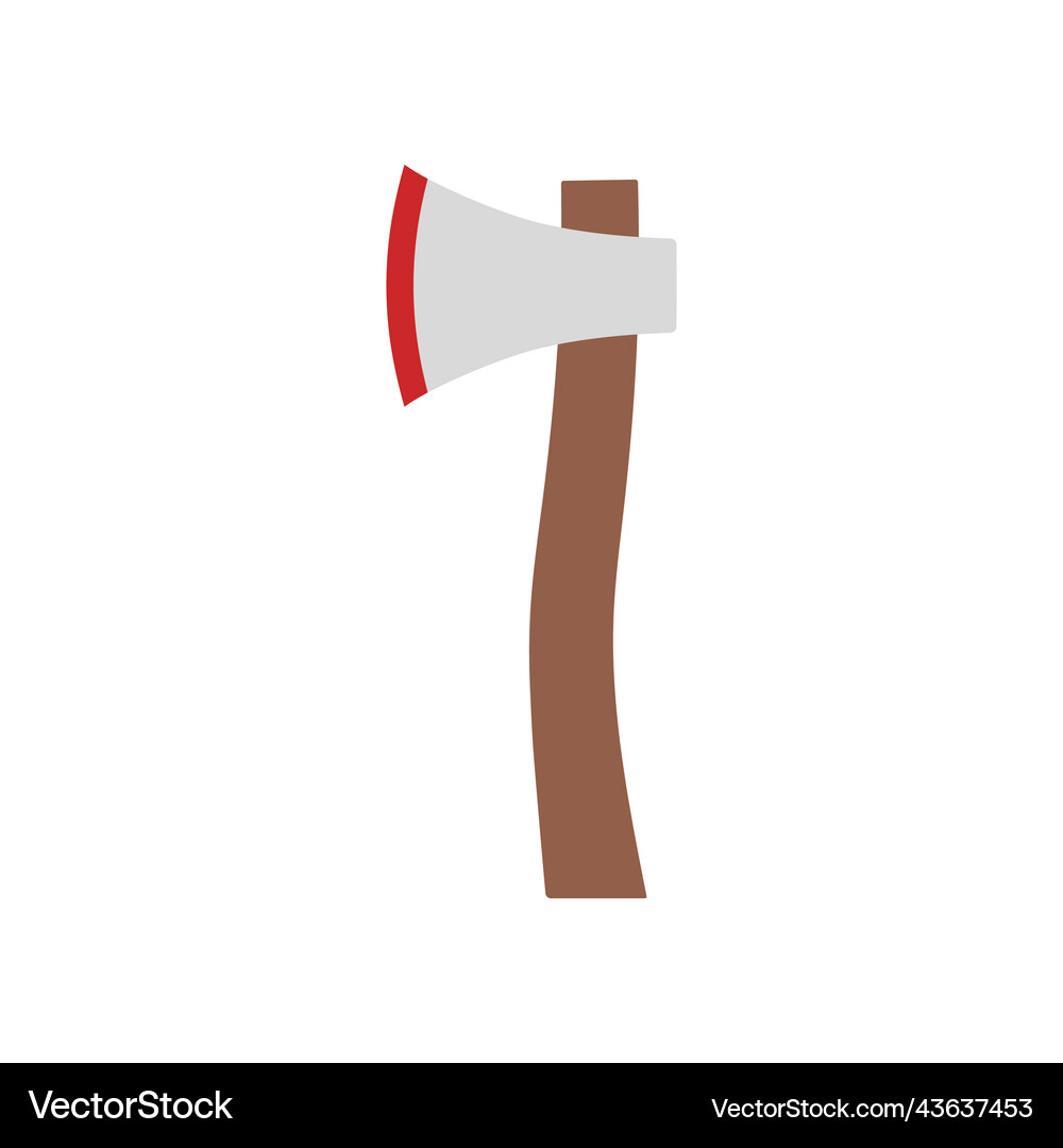 Cartoon ax isolated on white Royalty Free Vector Image