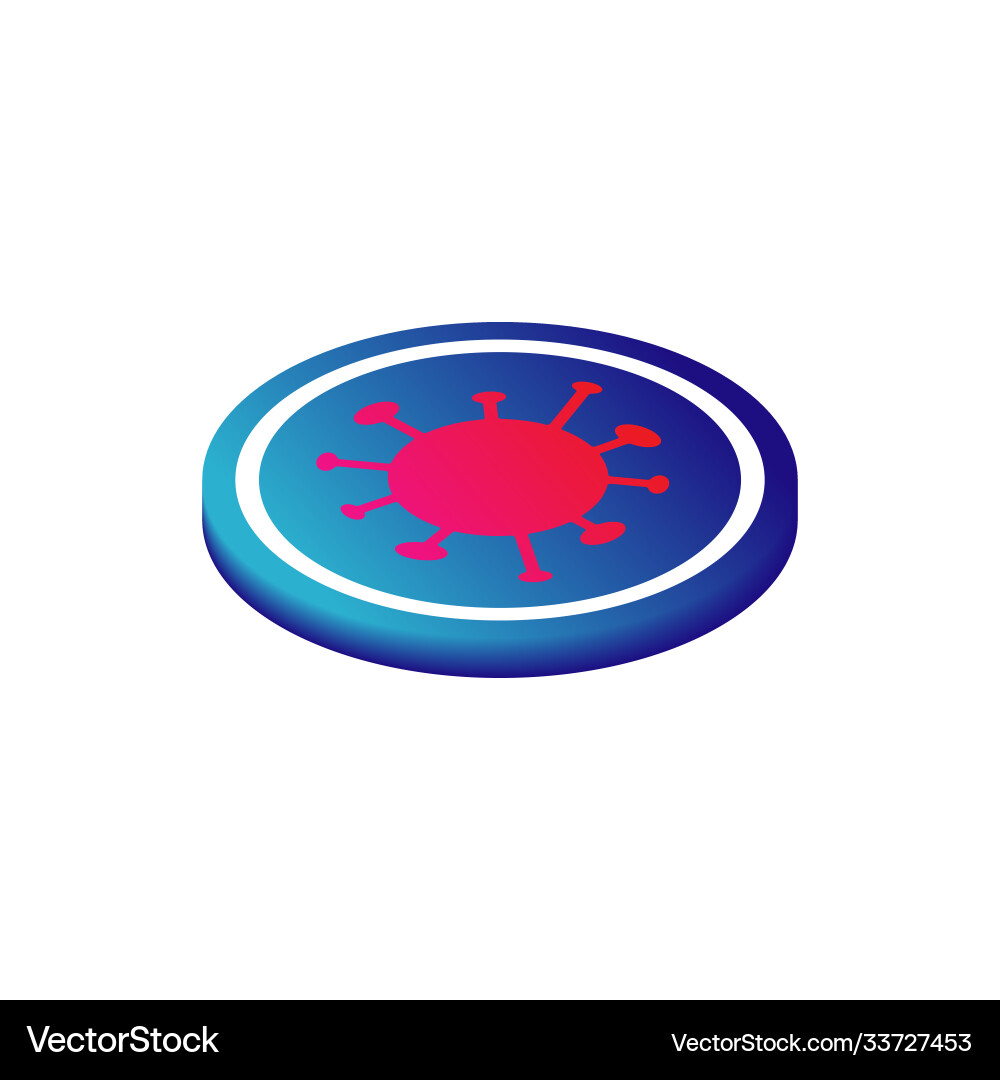 Coronavirus concept isometric icon with coin Vector Image
