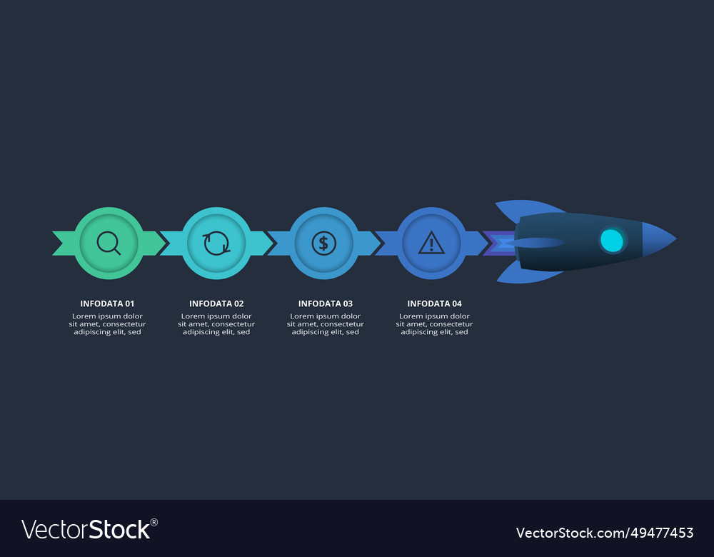 Creative infographic with 4 elements Royalty Free Vector