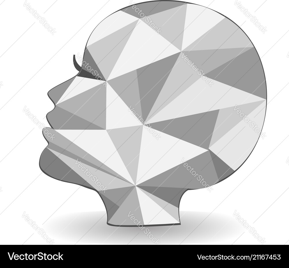 Creative woman head shape beauty icon Royalty Free Vector