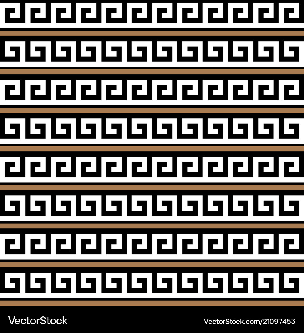 Greek key typical egyptian assyrian and Royalty Free Vector