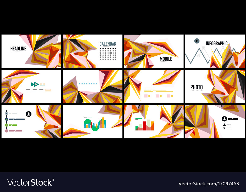 Modern triangle presentation template Royalty Free Vector