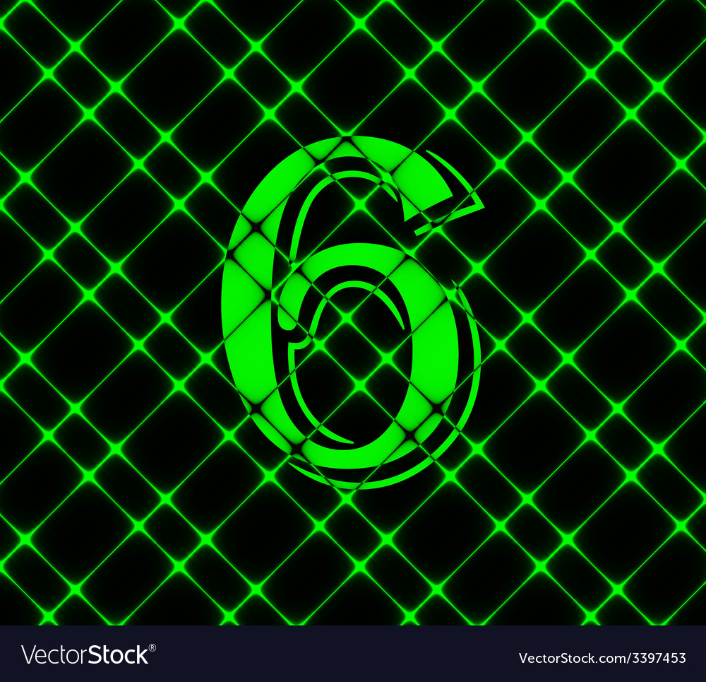 Number six icon symbol flat modern web design Vector Image Number six icon symbol flat modern web design Vector Image