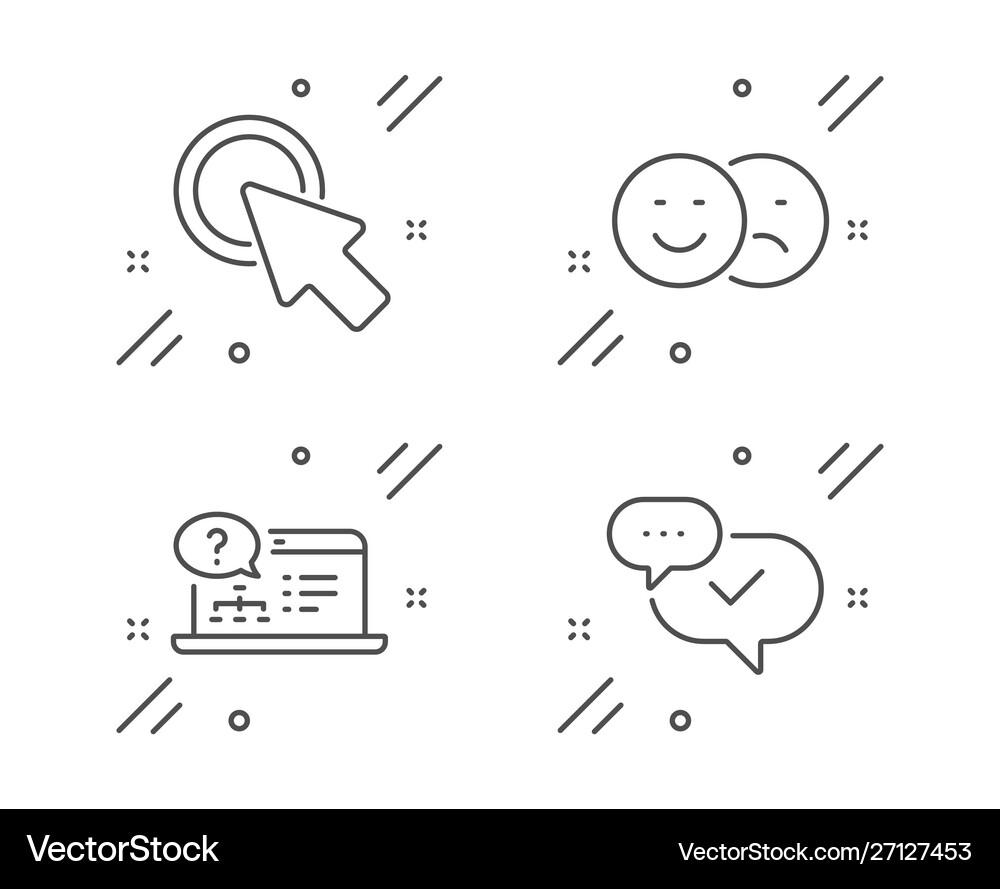 Online help like and click here icons set Vector Image