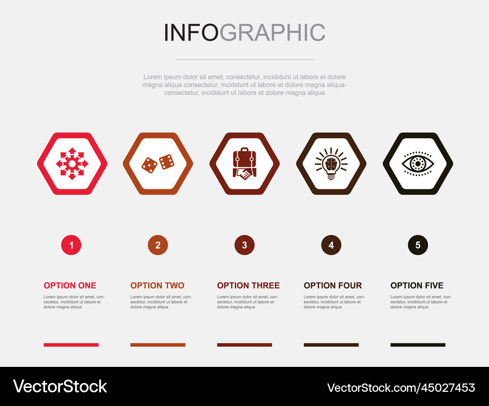 Opportunity icons infographic design template Vector Image
