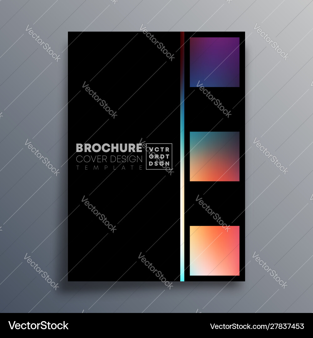 Poster with colorful gradient squares for flyer Vector Image